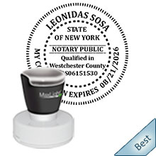 NY Notary Round Stamp Pre Inked (Comm) | Ships Next Day | Free Shipping